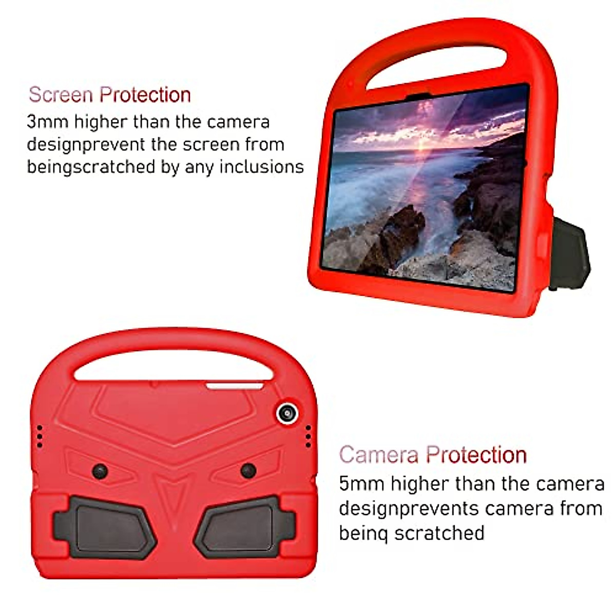Tablet Case Cover Tablet Case Compatible with Samsung Galaxy TAB A8 10.5 X200/X205(2021) Silicon Case Compatible with Kids, Compatible with Kids Shockproof Lightweight Dropproof Stand Tablet Case,wit