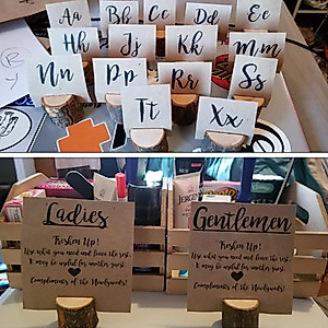 Rustic Wood Table Numbers Holder Wood Place Card Holder Party Wedding Table Name Card Holder Memo Note Card (20pcs)