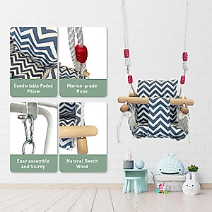 2 in 1 Baby Jumper and Toddler Swing with Stand Indoor and Outdoor, Baby Swings Baby Jumpers and Bouncers for Infants to Toddler, with Foldable Metal Stand