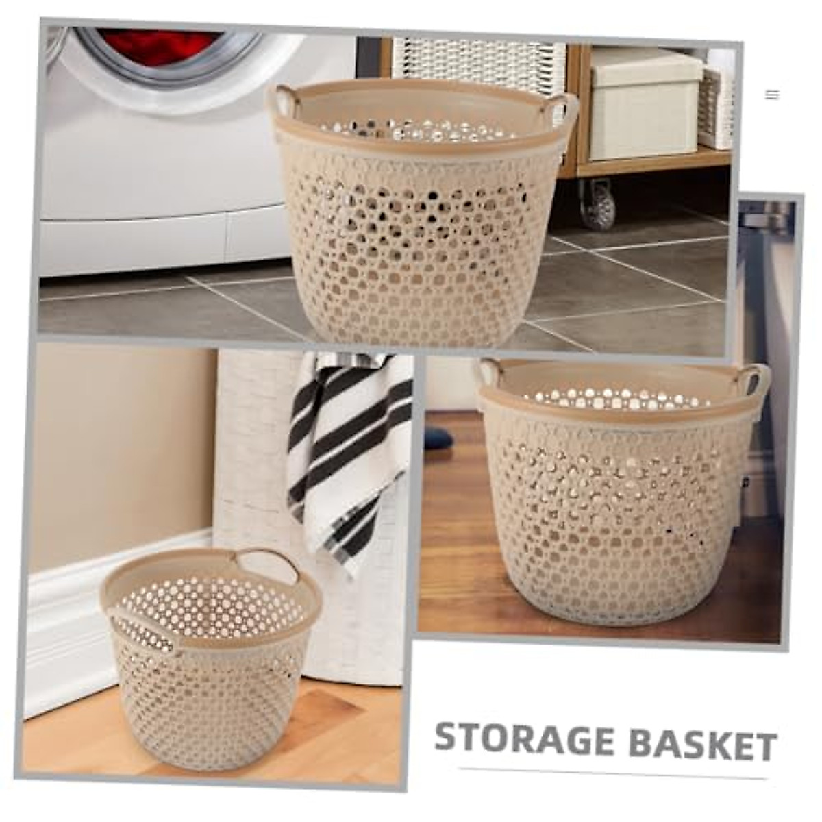 OFFSCH Woven Storage Basket Large Capacity Multi Use Organizer for Tabletop Sundries Laundry and Home Storage Versatile Woven Design for Stylish Organization