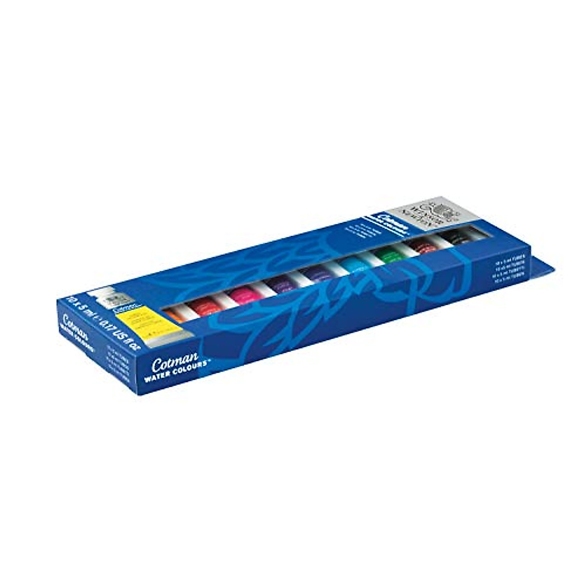 Winsor & Newton Cotman Watercolor Paint Set, 10 Colors, 5ml (0.17-oz) Tubes