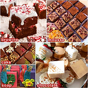 AIERSA 2 Pcs Chocolate Covered Cookie Molds for S'mores, 4 Cavity Square Silicone Mold for DIY Sandwich Cookies, Brownies, Muffin, Mousse, Cakes, Candy, Chocolate