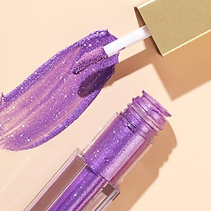 Quxunzzz Liquid Glitter Eyeshadow,Liquid Glitter Eyeliner Metallic Glitter Shimmer Eye Looks Waterproof Long Lasting Quick-Drying Sparkling（05#）