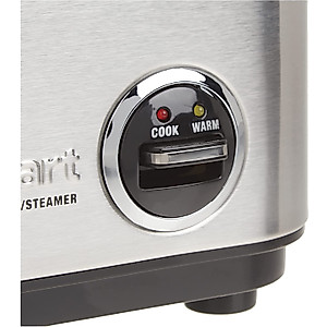 Cuisinart Deep Fryer, 1.1 Quart & CRC-400 4 Cup Rice Cooker, Stainless Steel Exterior
