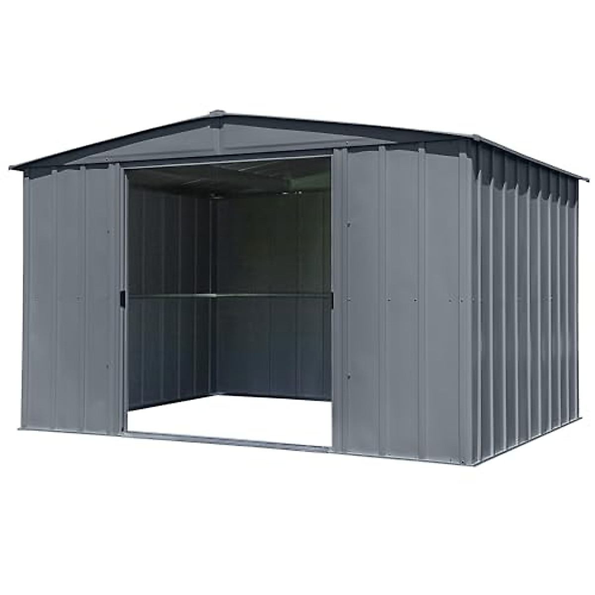 Arrow Classic Steel Storage Shed, 10x8, Charcoal