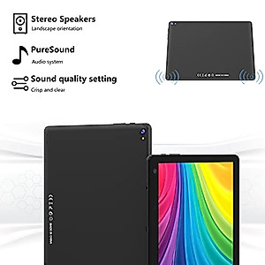 Android Tablet, 10 inch Tablets, 2GB+32GB Computer Tablet Support 512GB Expand, 2MP + 8MP Camera, IPS Screen, WiFi, Bluetooth, 6000mAh, Google GMS Certified Tableta Black