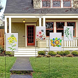 OrangeTag 10Pcs 30x45CM Sublimation Blank Polyester Lawn Garden Flags Parade Banners White