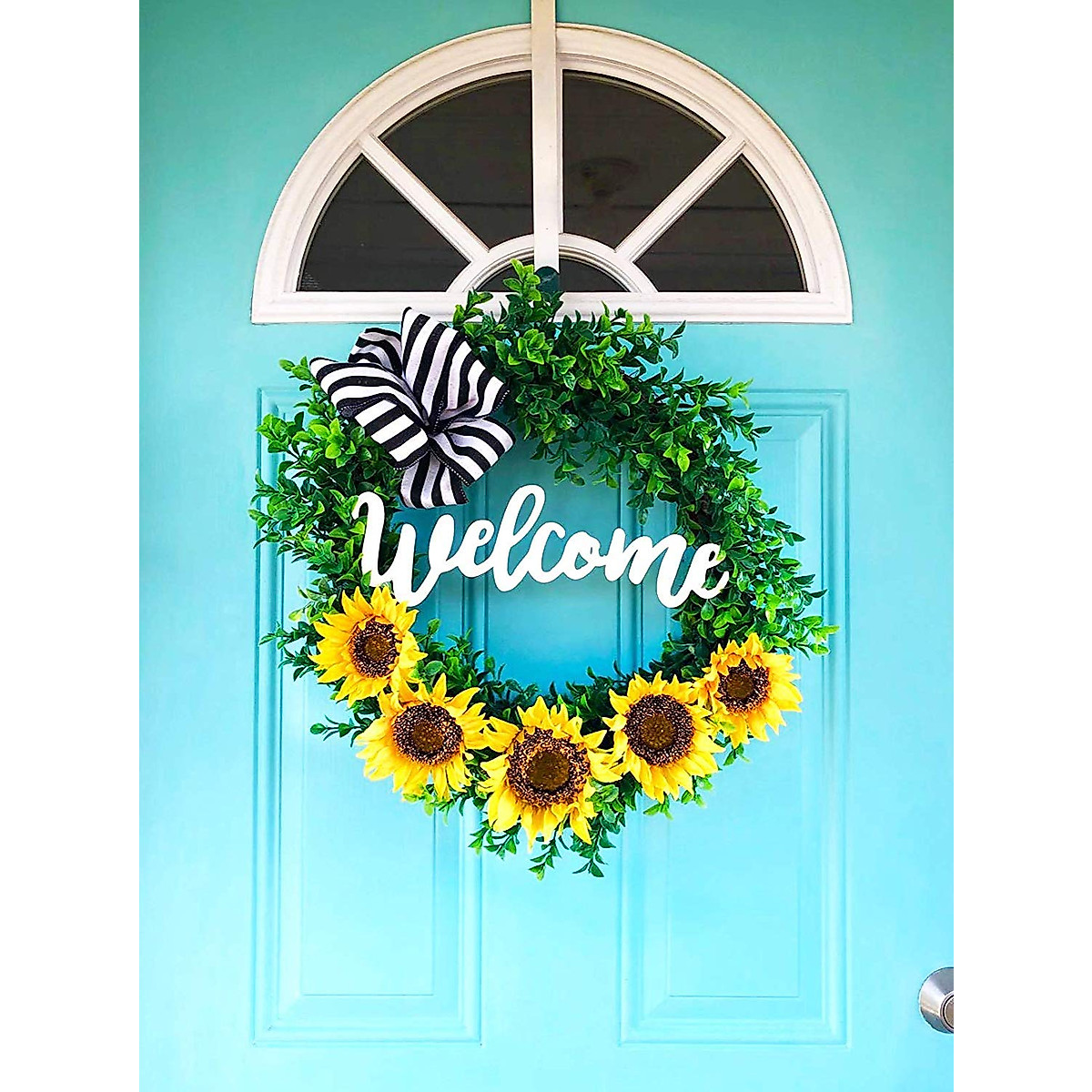 KINWELL Large Artificial Silk Sunflower Bouquet 7 Stems Fake Flowers Floral for Home Wedding Decoration, Bride Holding Flowers,Garden Craft Art Decor