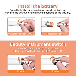 AIBOKEE 2 in 1 Face Massager Electric, 3D Face Massager Roller and T Shape Facial Massager Roller Vibrating,Skincare Tools for Face Arm Eye Waist Leg,Powered by One AA Battery（2 Piece Set）