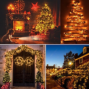 BrizLabs Halloween Orange Lights, 300 Counts 69.6ft Halloween Lights String Connectable, UL Certified Mini Halloween Lights Plug-in, Incandescent Orange Lights for Indoor Outdoor Christmas Tree Decor