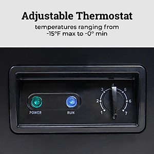 Igloo 3.5 Cu. Ft. Chest Freezer with Removable Basket and Front Defrost Water Drain, Small Deep Freezer Perfect for Homes, Garages, and RVs, Black