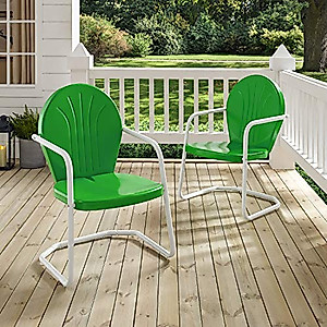 Crosley Furniture Griffith Metal Outdoor Chair - Grasshopper Green