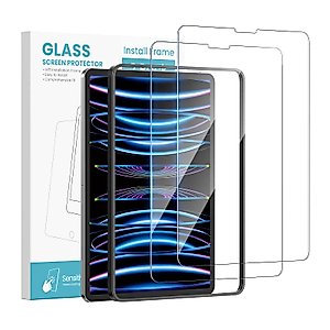 AINOPE Shatterproof Tempered Glass Screen Protector for iPad Air 5th/4th generation (2022/2020,10.9 Inch) iPad Pro 11 Inch All Models (2022/2021/2020/2018) Compatible Apple Pencil 2 Pack