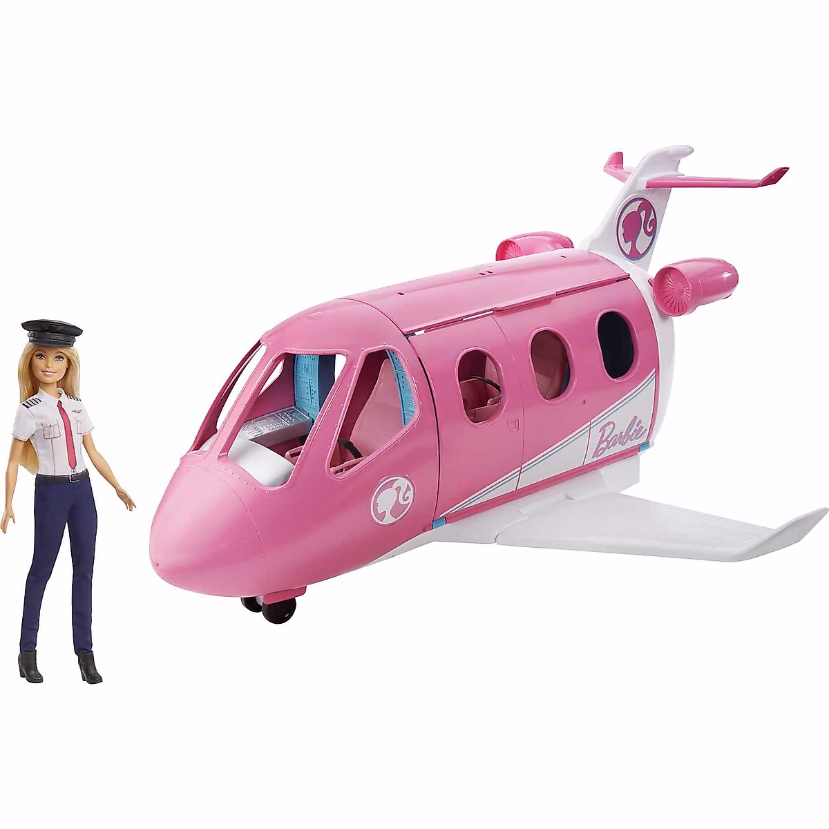 Barbie Dreamplane Transforming Playset with Doll and 15+ Travel-Themed Pieces