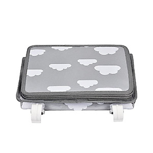 Hanging Organizer for baby Diaper Changing Table & Crib-Multiple Pockets-Diaper Holder for Newborn Baby Boy & Girl- 20x5.12x26 inches, Grey, BH1052