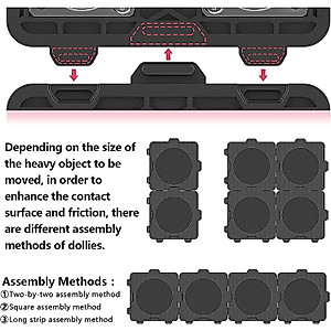 Furniture Dolly, Furniture Mover with 4 Wheels Heavy Duty Dolly Easy Furniture Lifter Mover Tool Set for Moving Heavy Furniture Sofa Cabinet Refrigerator，800 Lbs Capacity