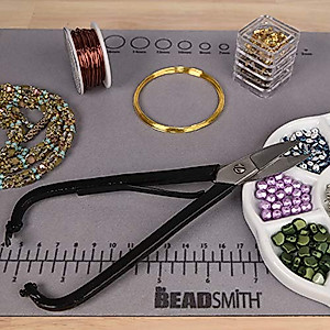 The Beadsmith Metal Plate Shears – 7 inches (178mm) – Steel Blades – Comfort Grip with Single-Leaf Spring Handle – Tool for Cutting Stamping Blanks, Sheet Metal (Up to 20 gauge) and Craft Wire
