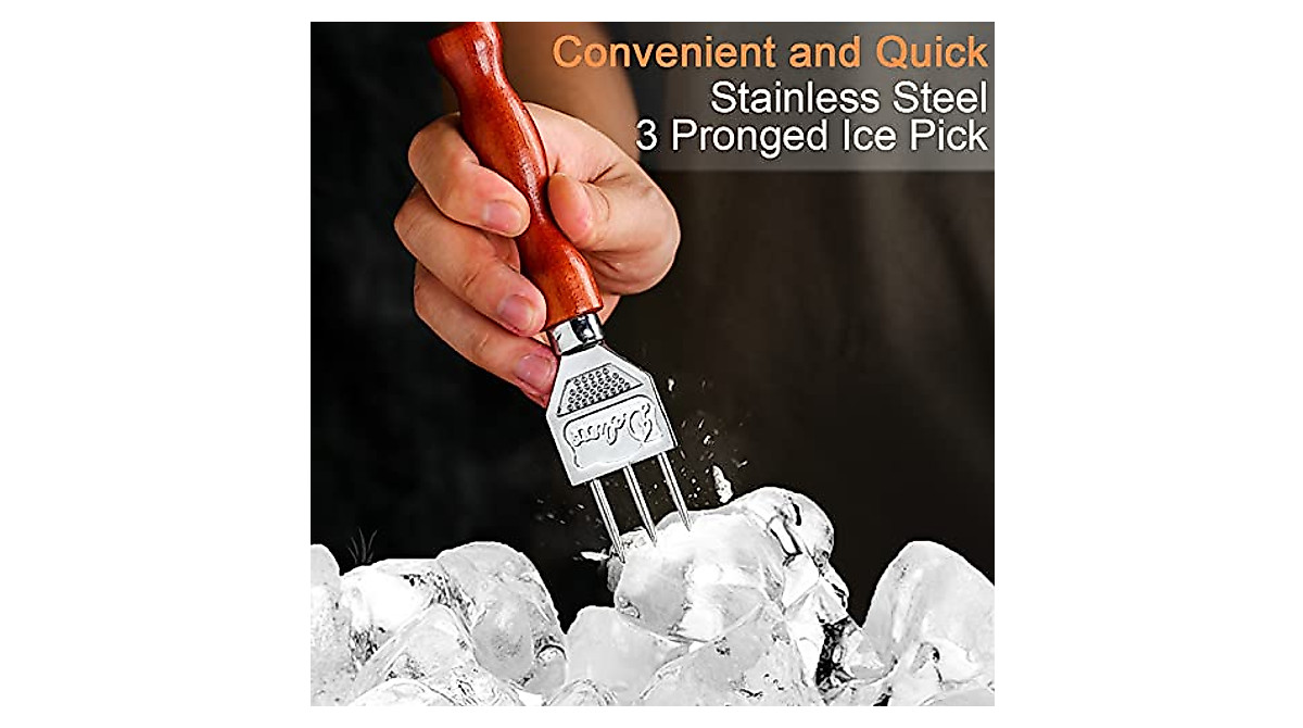 Ice Pick Set of 2 - Japanese Stainless Steel Ice Crushers for Bars & Home
