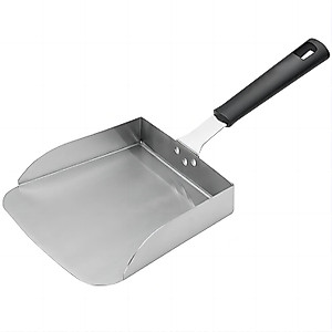 Large Griddle Scoop for Hibachi Type Cooking.Stainless Steel Food Shovel for Scrambled Eggs and Fried Rice.Grilling Food Mover for Flat Top Grill Accessories Smash Burger Spatula
