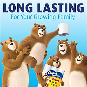 Charmin Essentials Strong Toilet Paper, Bath Tissue, Mega Roll, 12 Count