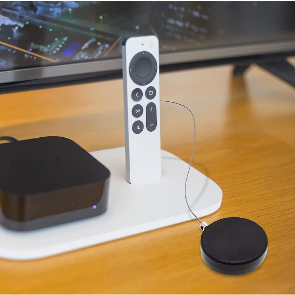 Remote Tether | Security Cable Lock for TV Remotes | tv remote holder | retractable wire remote | remote control holder | Lost Remote solution | Fire stick remote | apple tv remote | Never lose remote