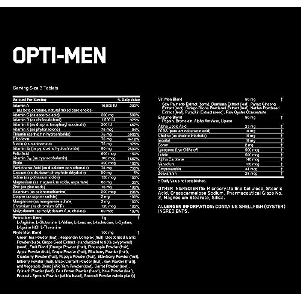 Optimum Nutrition Opti-Men Daily Multivitamin Supplement, 90 Count