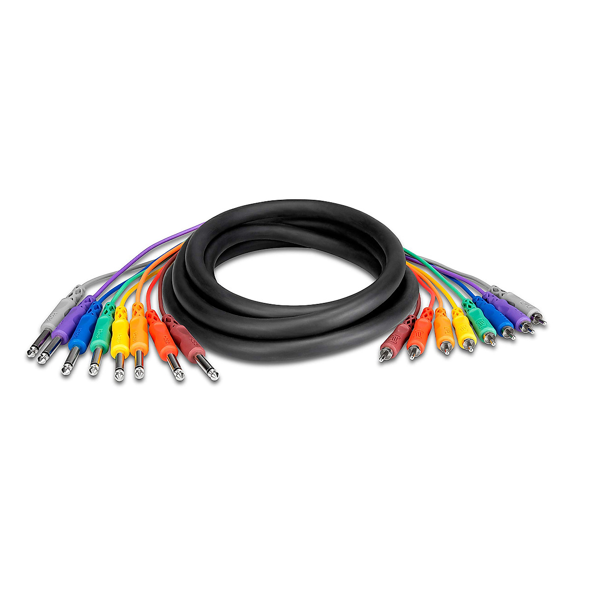 Hosa CPR-802 1/4" TS to RCA Unbalanced Snake, 2 Meters