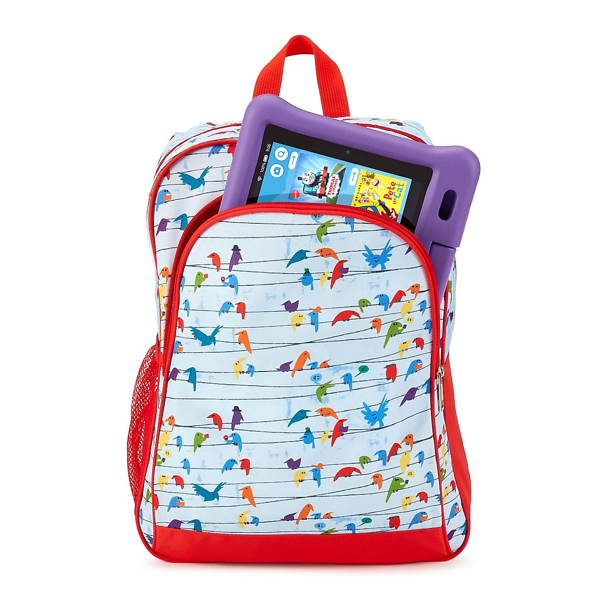 Amazon Exclusive Kids Backpack, Birds (Compatible with Kids Fire 7", 8", and 10" Tablet and Kindle Kids Edition)