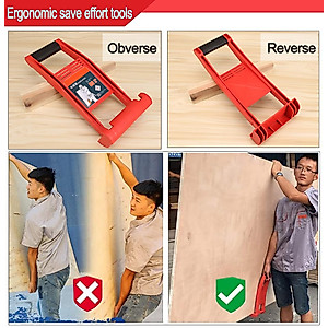 LABOFiC Drywall Carrier Handle 2 Pack, ABS Plastic Plywood Carrier Tool, Plywood Lifting Tool, Drywall Carrying Tool, Lift and Carry Panel Mover, Great for Plywood, Glass Board, Plasterboard