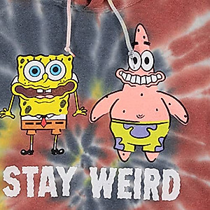 Mens Spongebob Squarepants Classic Hoodie - Spongebob, Patrick & Krusty Krab Tie Dye Hoodie Sweatshirt (Tie Dye, Medium)