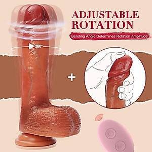 HIVEFUN Thrusting Vibrating Dildo Vibrator Adult Sex Toys, Remote Control Realistic Vibradores Dildos Sex Machine with Suction Cup, Lifelike Silicone Thick G spot Anal Couple Sex Toy for Women and Men