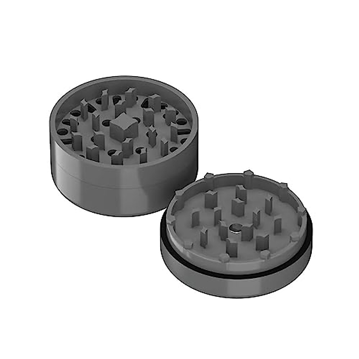 NEW Ceramic 2.5" Herb Grinder - Premium Quality Non-Stick Highly Durable Easy-to-Clean Super Sharp Teeth Portable Multifunctional (Space Gray)