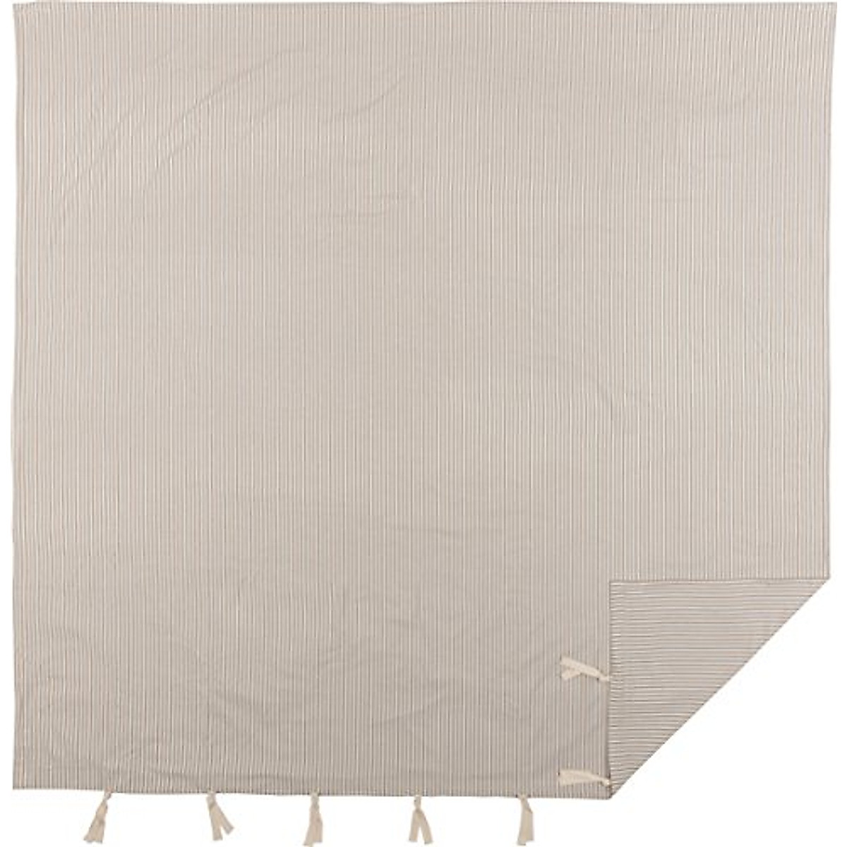 Farmhouse Ticking Taupe King Duvet Cover