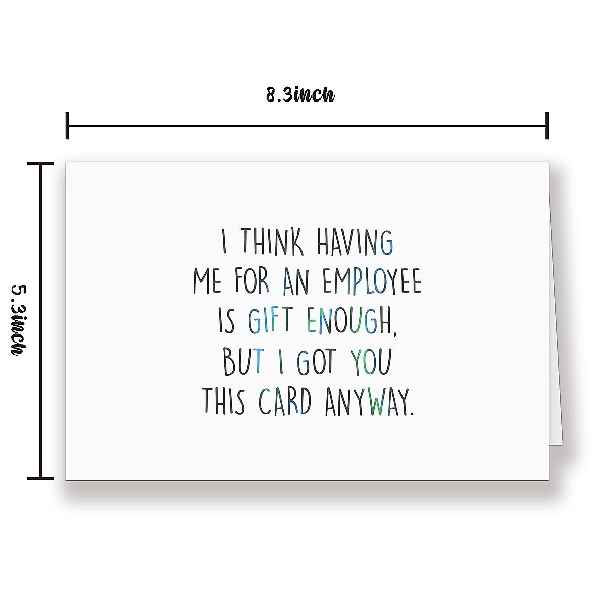 Longkado Funny Boss Birthday Card, Humor Joking Boss’s Day Card for Your Leader, Having Me for Your Employee