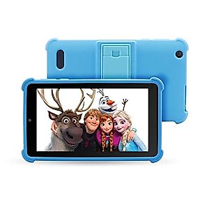 Venturer Small Wonder 7" Android Kids Tablet with Disney Books, Bumper Case & Google Play, 16GB Storage & 2GB RAM Dual Band 5GHz/2.4GHz WiFi (Blue)