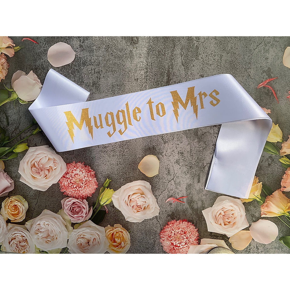 Muggle to Mrs Sash, Bride to be Sash,from Muggle to Mrs, Bridal Shower, Bachelorette Party Decor, Gold Glitter
