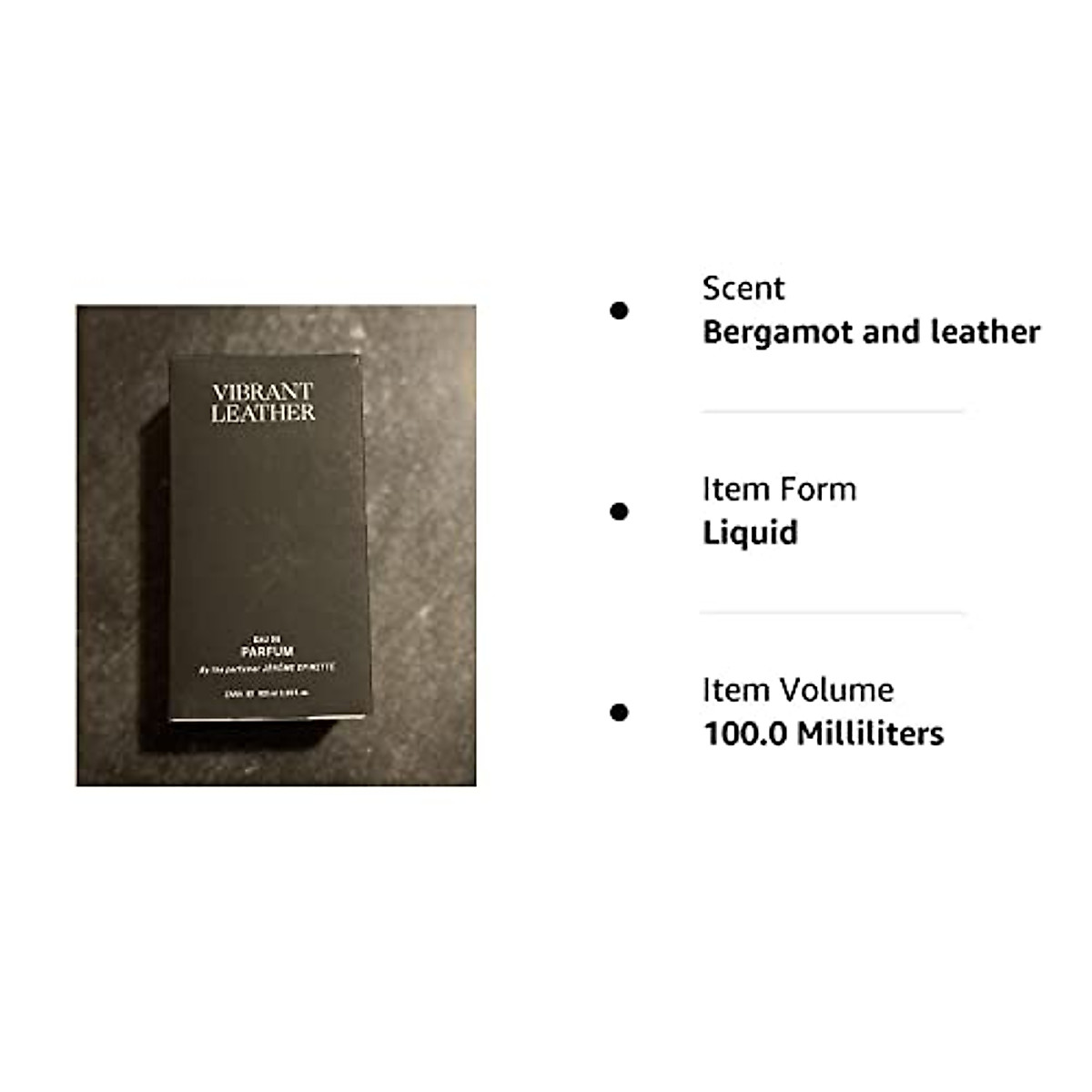 Zara Men's VIBRANT LEATHER Eau De Parfum 3.4 Fl Oz/ 100ml