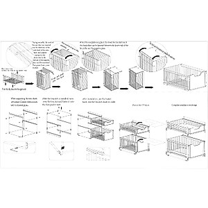 MAXCOOK 2 Tier Sliding Cabinet Basket Organizer Multifunctional Storage Organizer Holder, Under Sink Pull Out Organizer for Cabinet –Sliding Drawer Shelf, Size 8.7W x 14.6D x 18.5H(Inch)