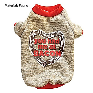 qiguch66 Dog Sweatshirt Close Fitting Pet Dogs Sweater Clothes Durable Brown L