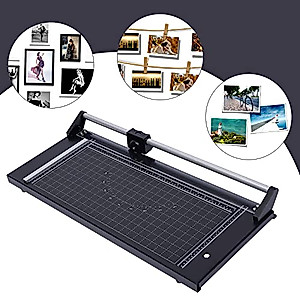 24 Inch Commercial Manual Precision Rotary Paper Trimmer Cutter,Heavy Duty,Smart Cut for Photo Paper, Film, Art Paper Jam, Office Paper, Thin Plastic Soft Board, PVC,Cutting Table 80x31.5cm