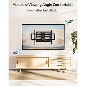 MOUNTUP Large TV Wall Mount for Most 37-82'' TVs, Premium Ball Bearings Design for Ultra-Slim OLED TVs Smooth Swivel & Extension, TV Mount Bracket Articulating Arm Holds 100LBS, Max VESA 600x400mm