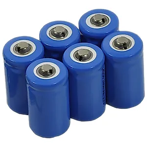 BTBAI 6X 14250 LS14250 CR14250 1/2 AA Battery top Button Rechargeable 3.7V Li-ion for LED Flashlight Torch Headlamp Instrument and Equipment Tools 280mah s1a