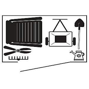 Spacemaker 4' x 3' Compact Outdoor Metal Backyard, Patio, and Garden Storage Shed Kit, Juniper Berry