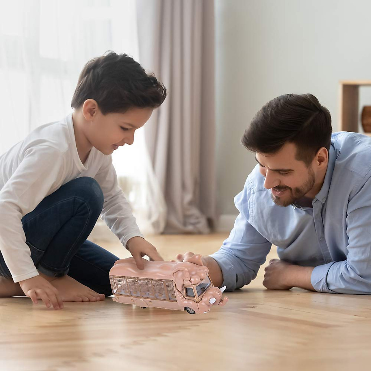 ArtCreativity Pull Back Elephant Safari Animal Bus for Kids, 7 Inch Elephant Design Bus with Pullback Mechanism, Durable Plastic Material, Party Decorations, Best Birthday Gift for Boys & Girls