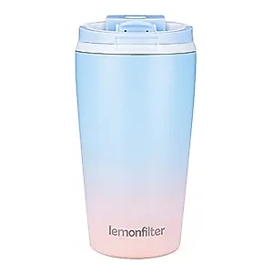 Lemonfilter Coffee Mug 12oz Insulated Reusable Coffee Cups, Vacuum Stainless Steel Double Walled Thermo Tumbler with Leakproof Lid,Travel Mug Car Thermos Coffee Cup for Hot/Ice Coffee Tea(Multicolor)