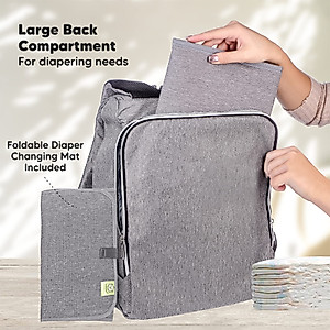 KeaBabies Diaper Bag Backpack and Car Seat Cover for Babies - Waterproof Multi Function Baby Travel Bags - Baby Car Seat Canopy for Spring, Autumn, Winter - Universal Stretch Fit Car Seat Cover