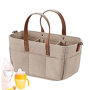 Jextou Baby Diaper Organizer, Diaper Storage Basket, Baby Organizer Basket, Nursery Storage Basket, Multifunctional Diaper Storage Basket For Diaper Wipes