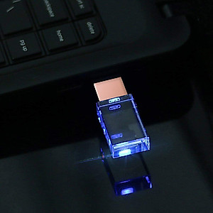 Rose Gold Crystal 32GB USB 2.0 Flash Drive LED Light Glass Pen Drive Thumb Drive Memory Stick Gift for Boy Girls Kids Adults Pendrive USB Stick