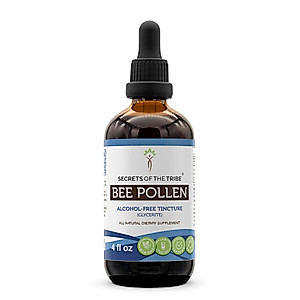 Secrets of the Tribe Bee Pollen Tincture Alcohol-Free extract, High-potency Herbal Drops, Tincture made from Bee Pollen (Bee Pollen) 4 oz