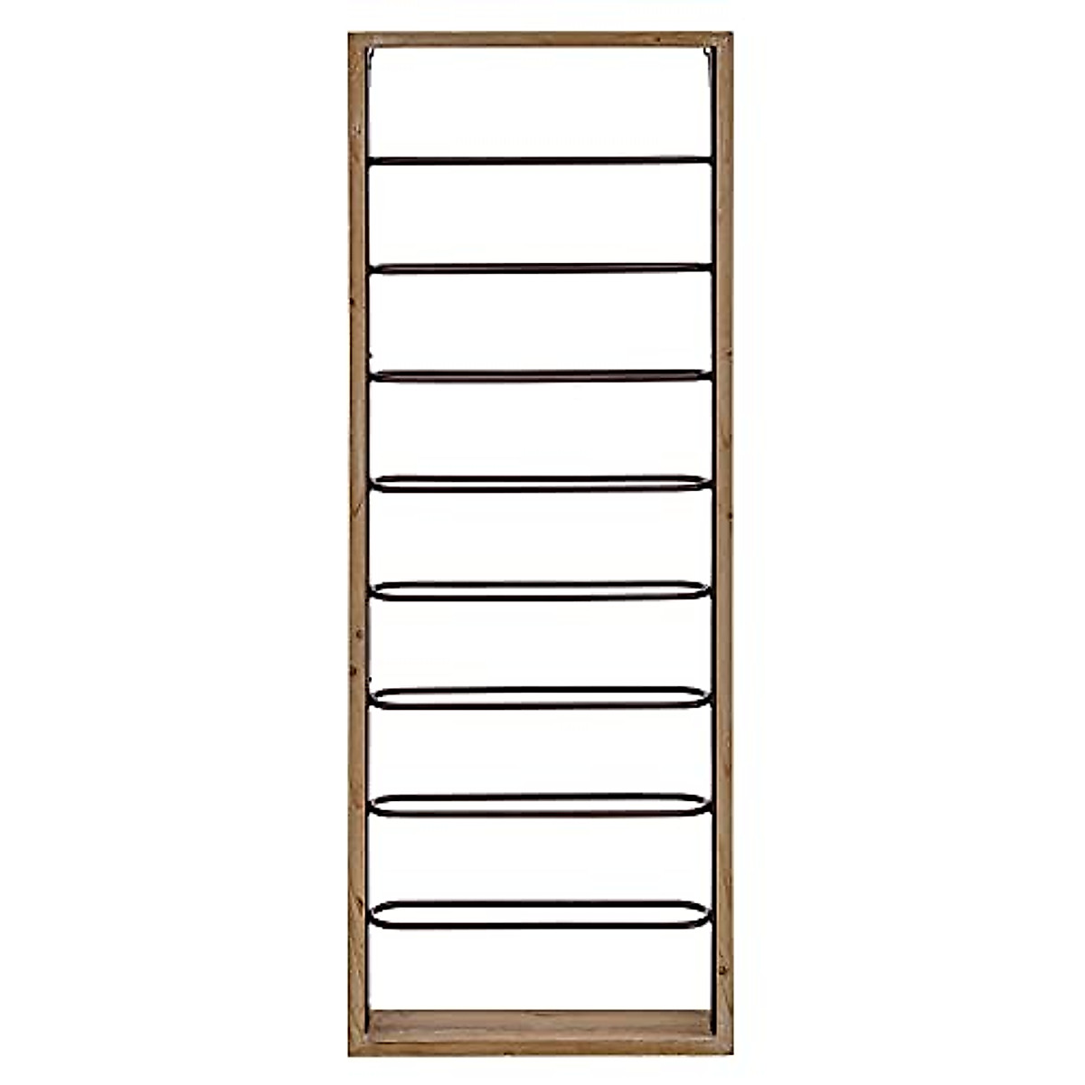 FirsTime & Co. Natural Bakersville Ladder Wine Rack, Wall Mounted Floating Shelf for Bedroom, Kitchen, Living Room, Bathroom, Home Office, Wood, 15.75 x 3.5 x 44 inches, 44 in. x 15.75 in.